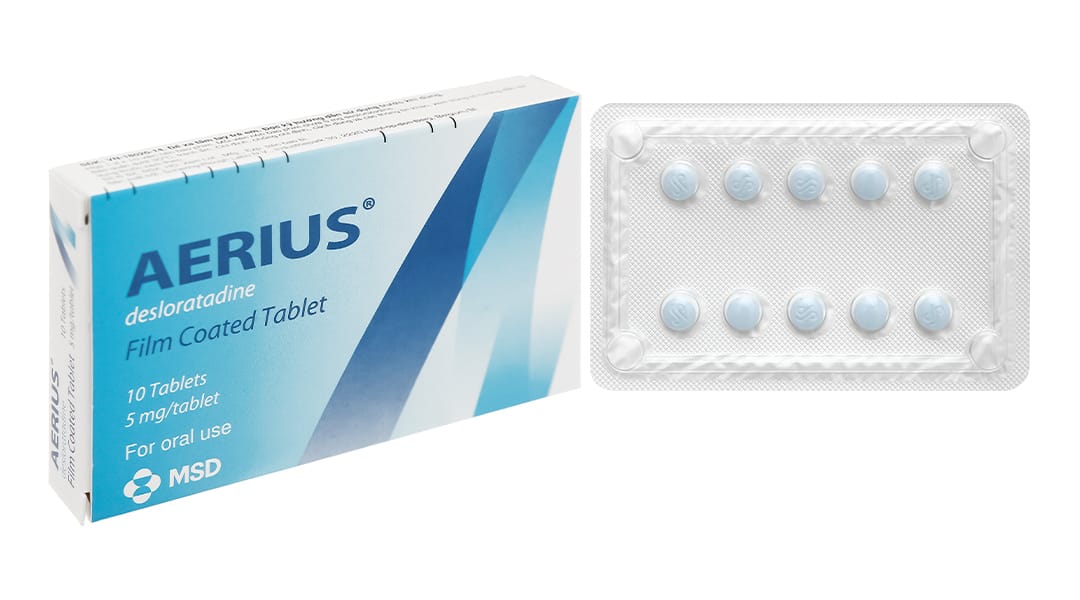 Thuốc Aerius 5 mg : Công dụng, cách dùng, liều dùng và tác dụng phụ của ...